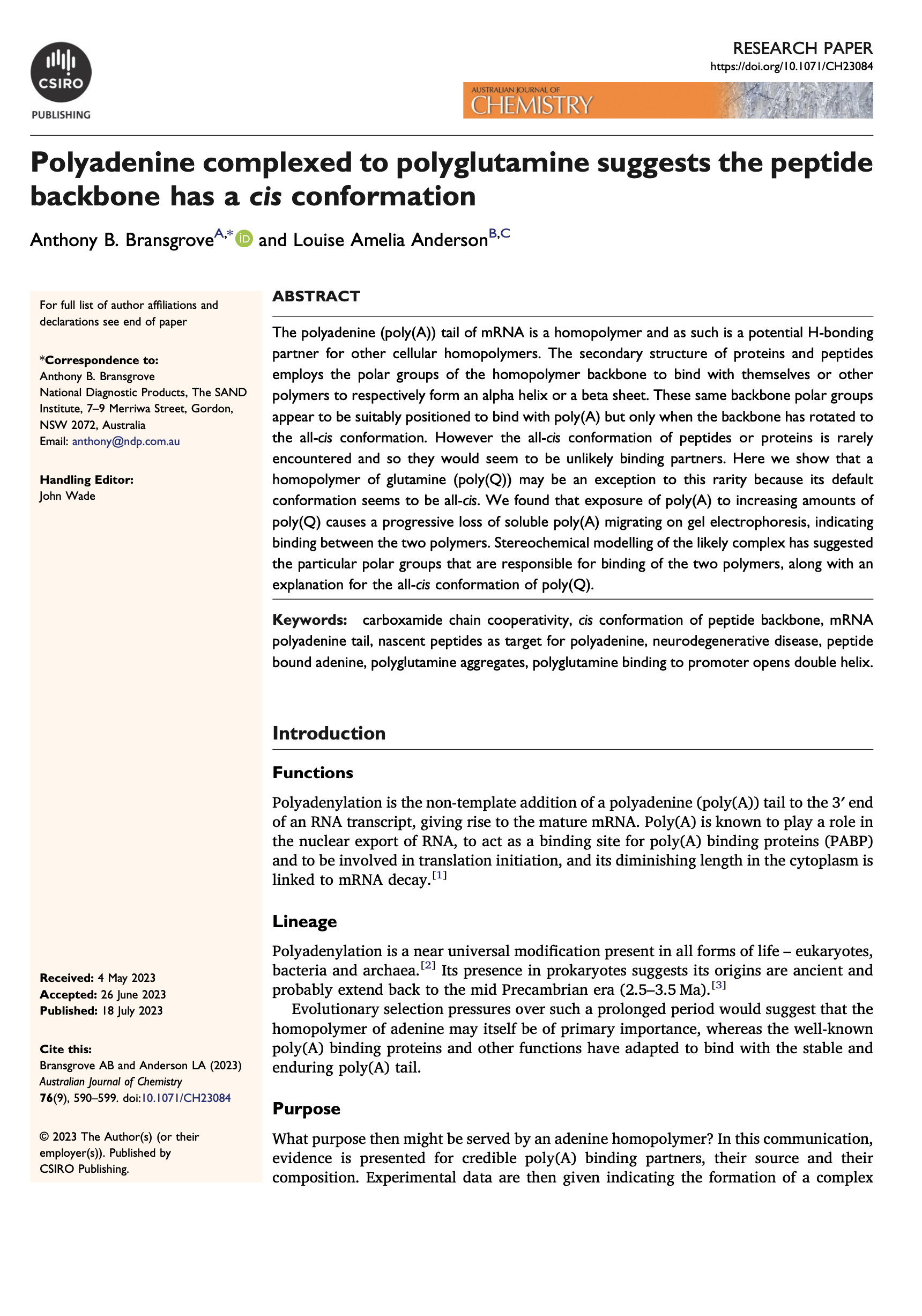 polyadenine-complexed-to-polyglutamine-suggests-the-peptide-backbone ...